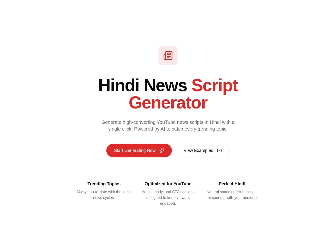 Hindi News Script Generator