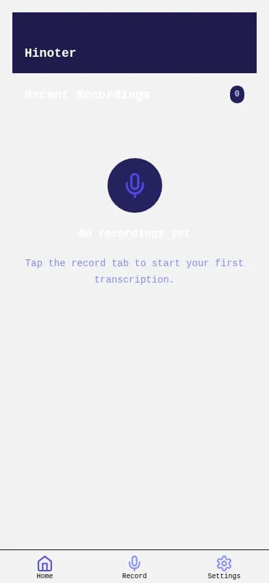 Hinoter Mobile Transcriber