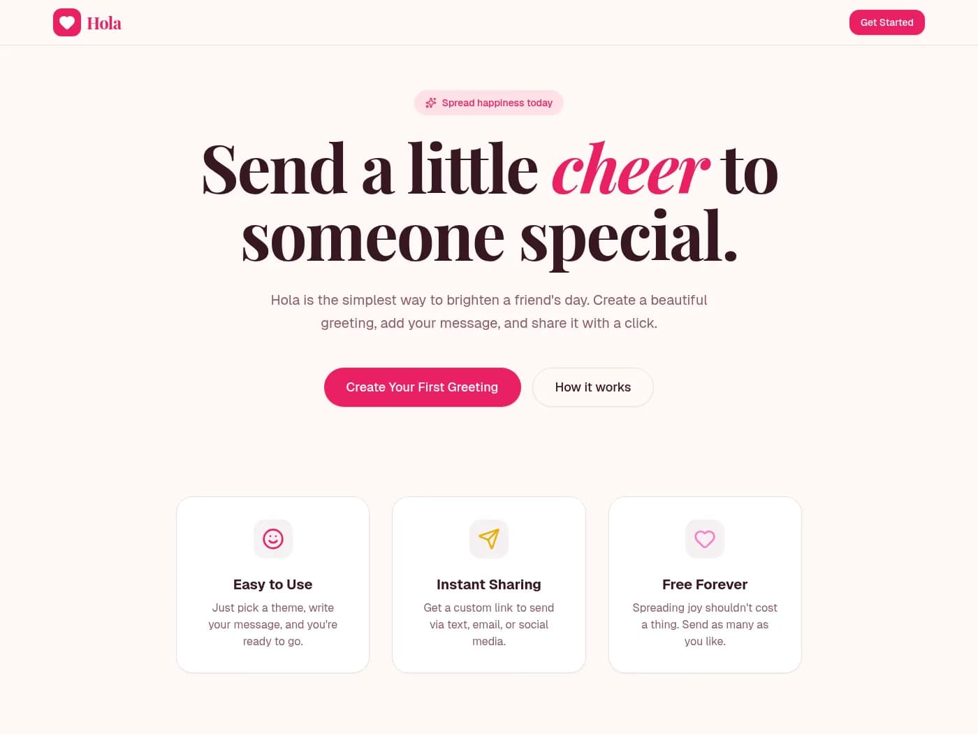 Hola Greeting App