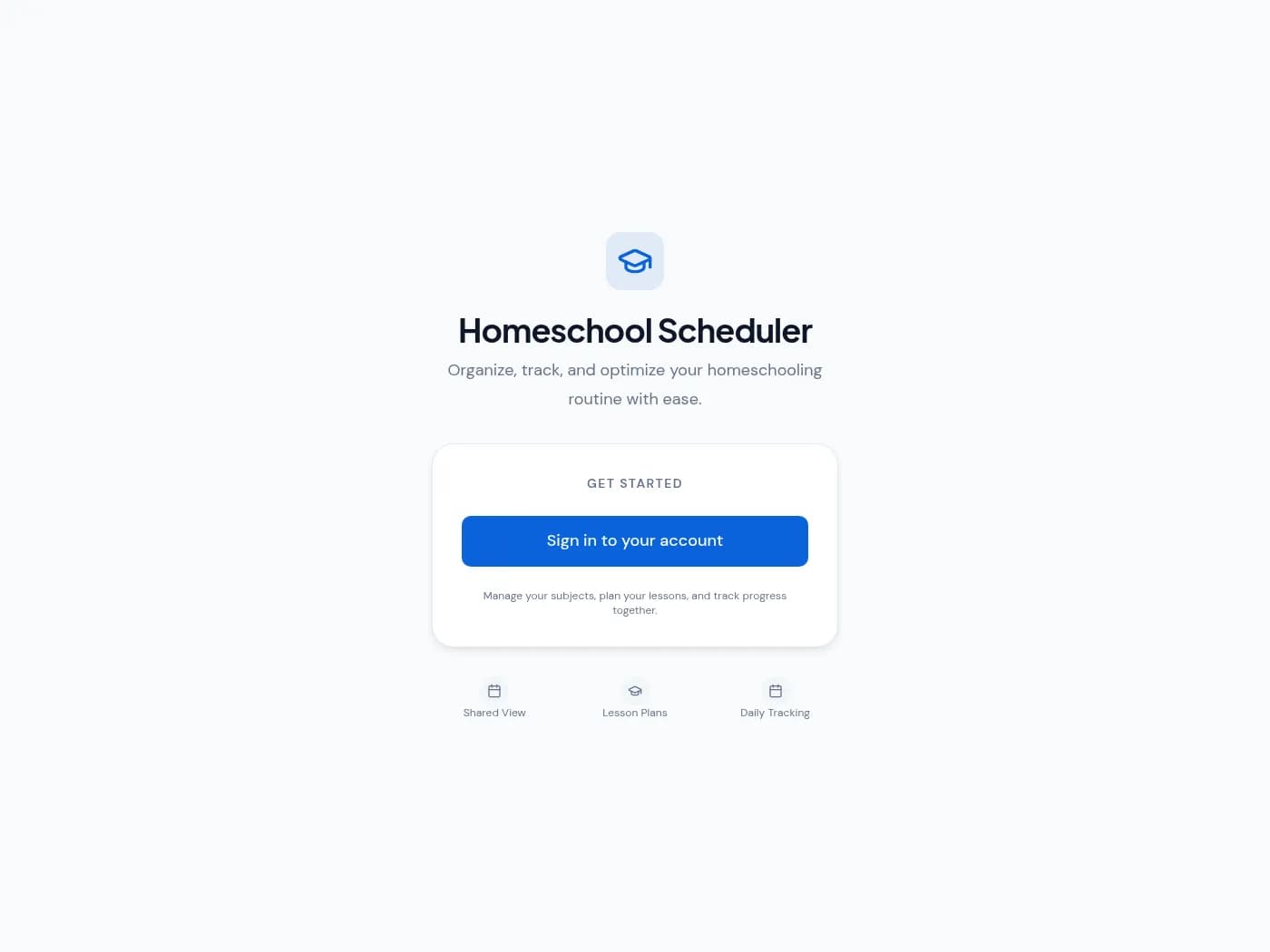 Homeschool Scheduler