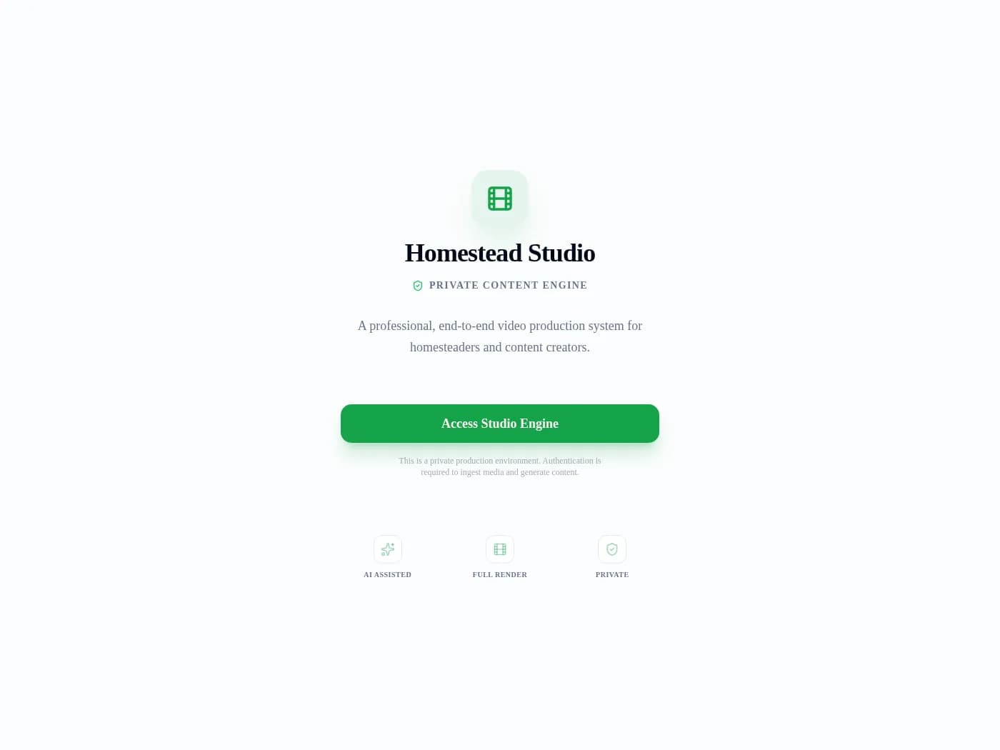 Homestead AI Video Studio