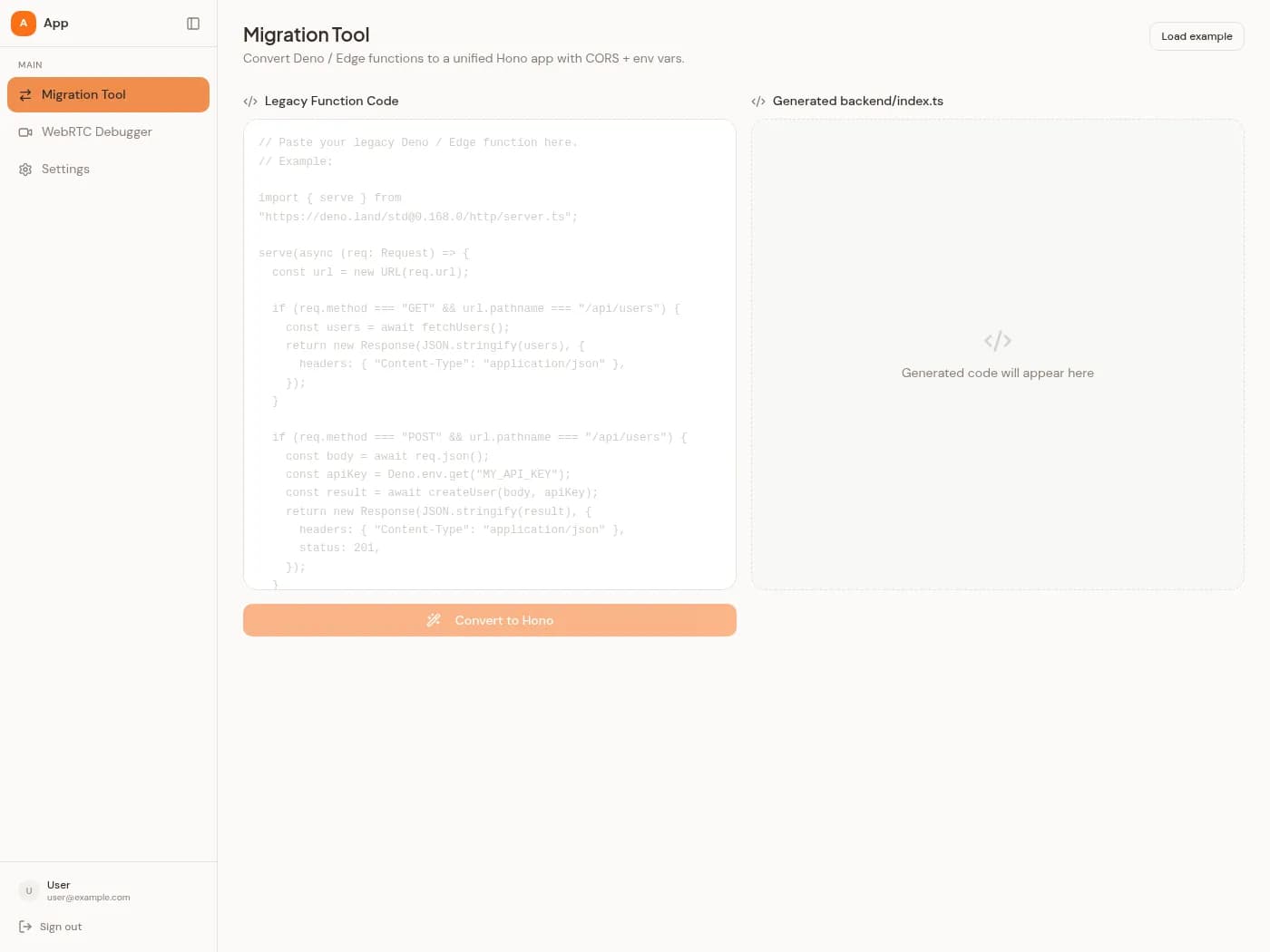Hono Migration Toolkit