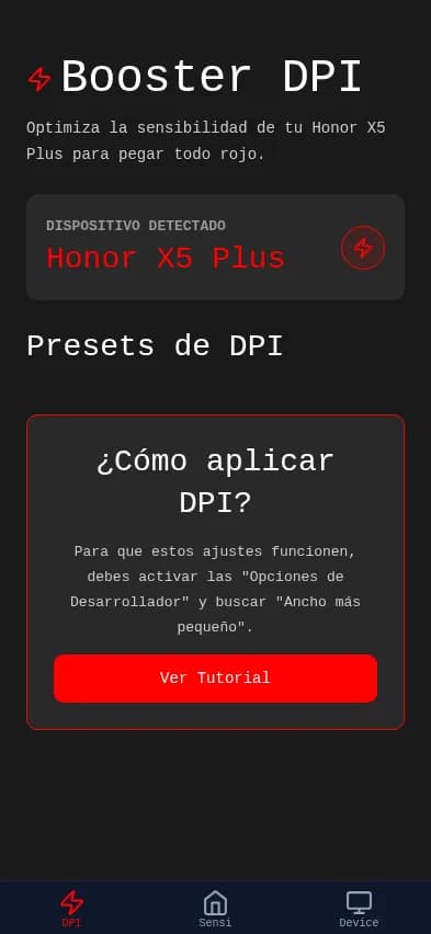 Honor X5 DPI Booster