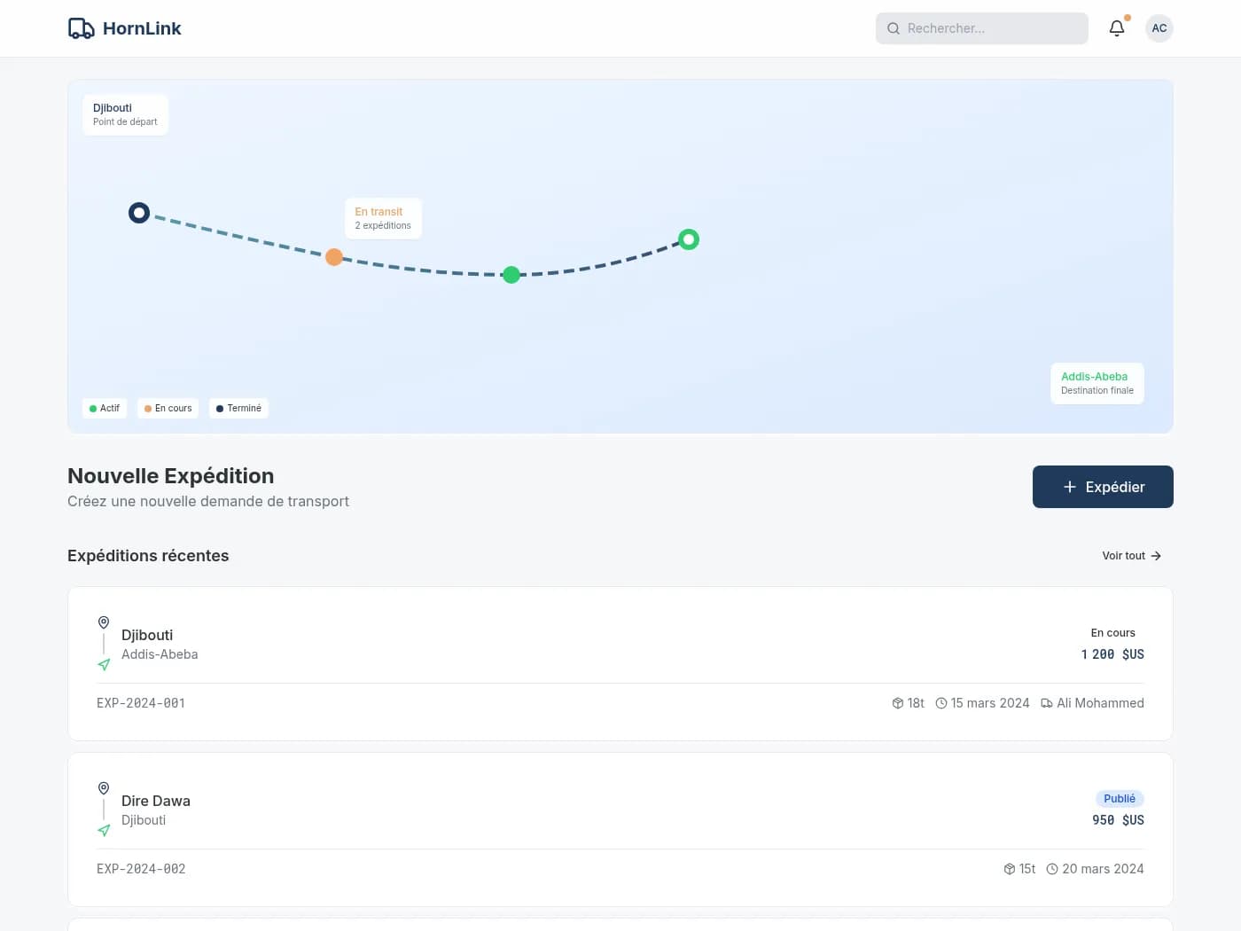 HornLink Logistics Marketplace