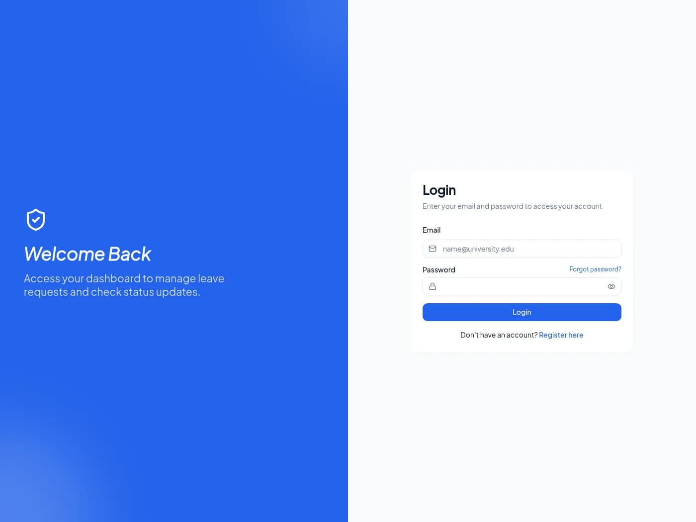 Hostel Leave Auth Portal