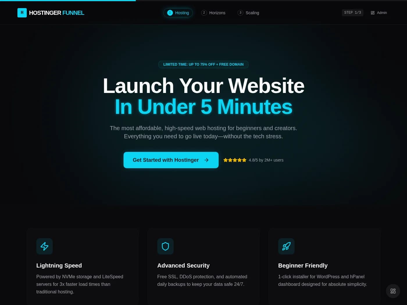 Hostinger Affiliate Funnel
