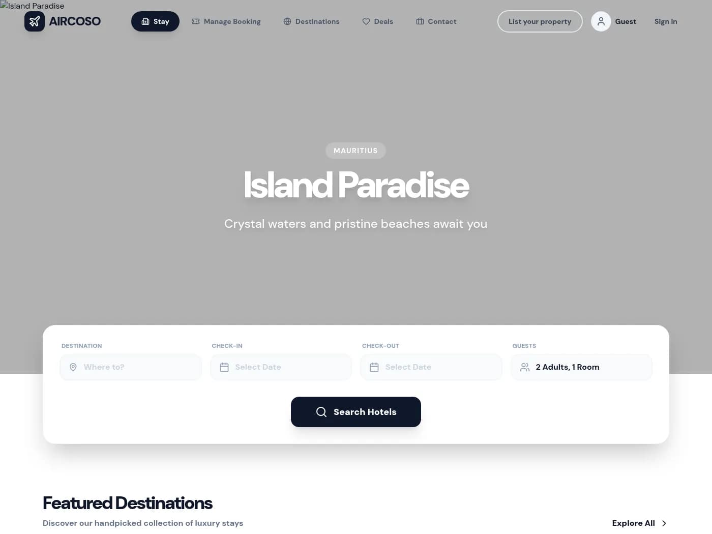 Airc0so Bookings Platform