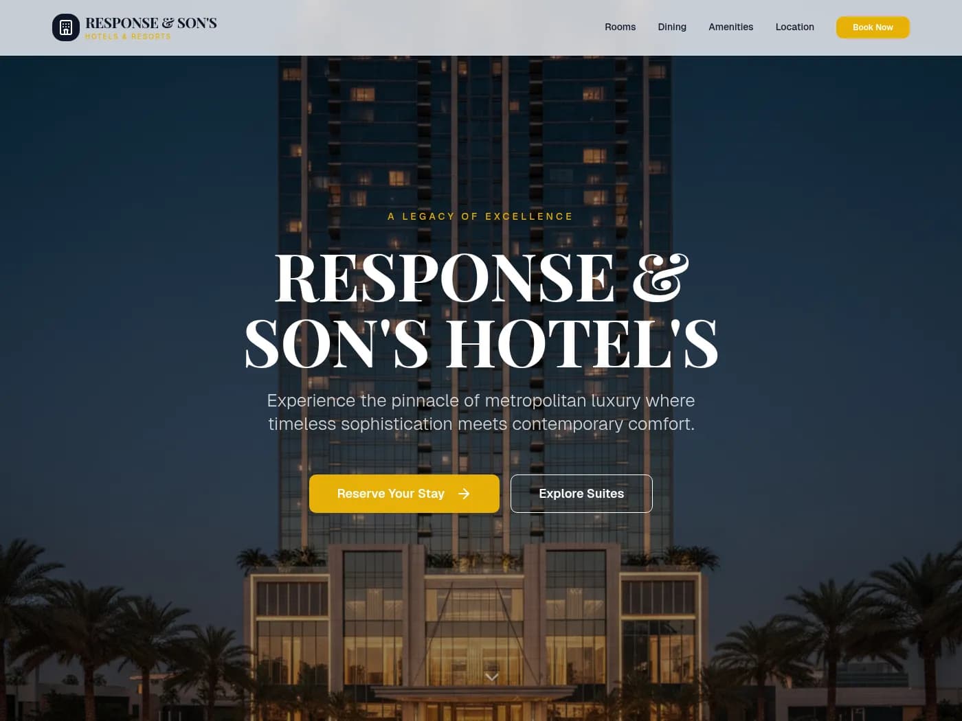 Response & Son's Hotel Site