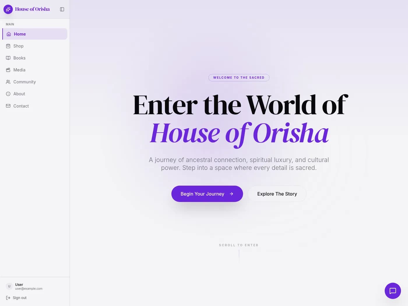 House of Orisha Web Experience