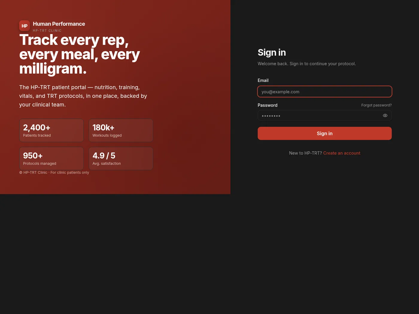 HP-TRT Fitness Portal
