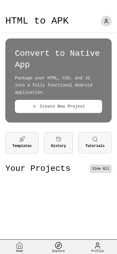 HTML to APK Converter