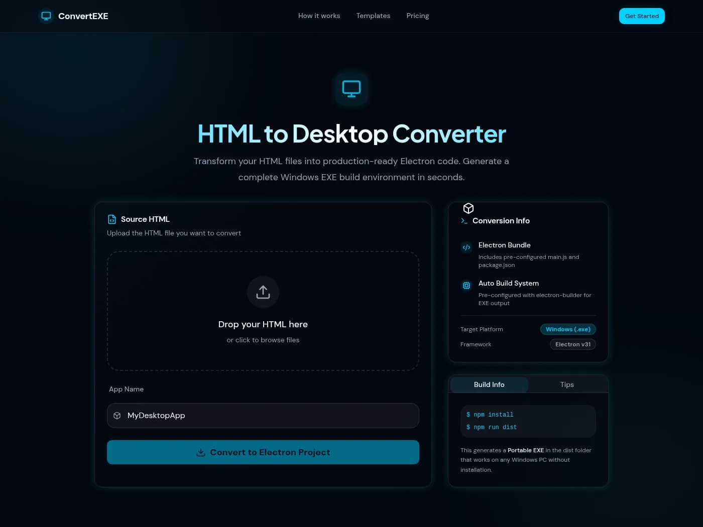 HTML to EXE Converter