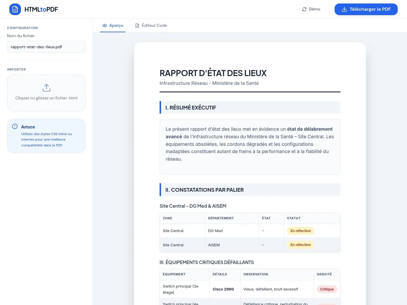 HTML-to-PDF Generator