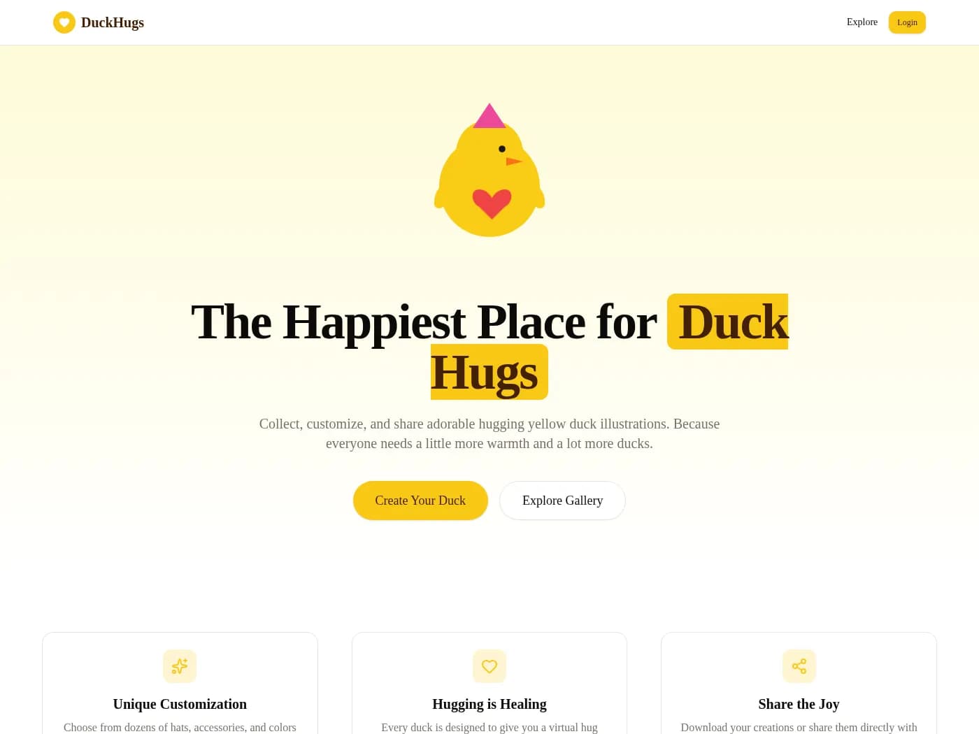Hugging Yellow Ducks