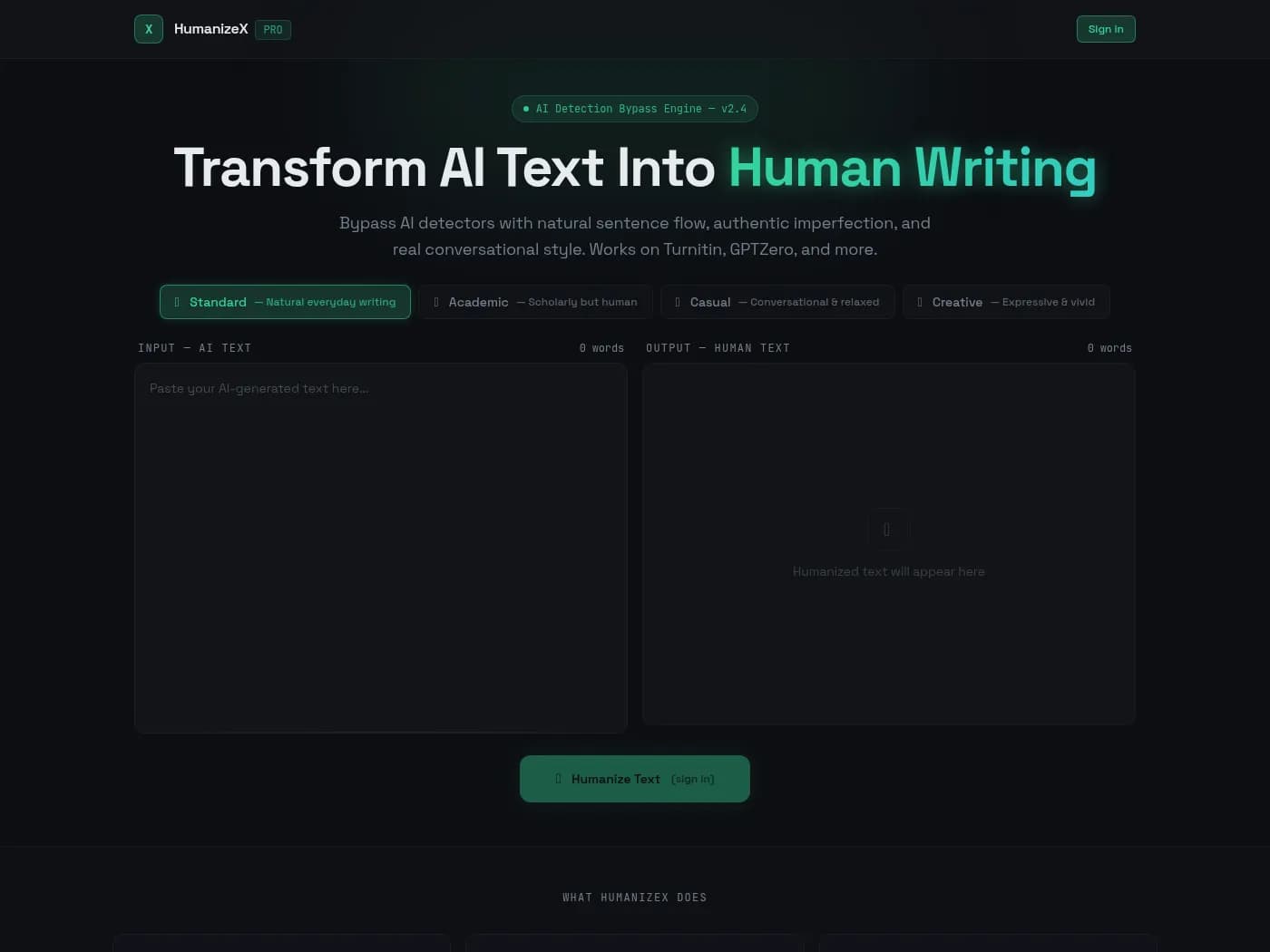 HumanizeX Text Rewriter