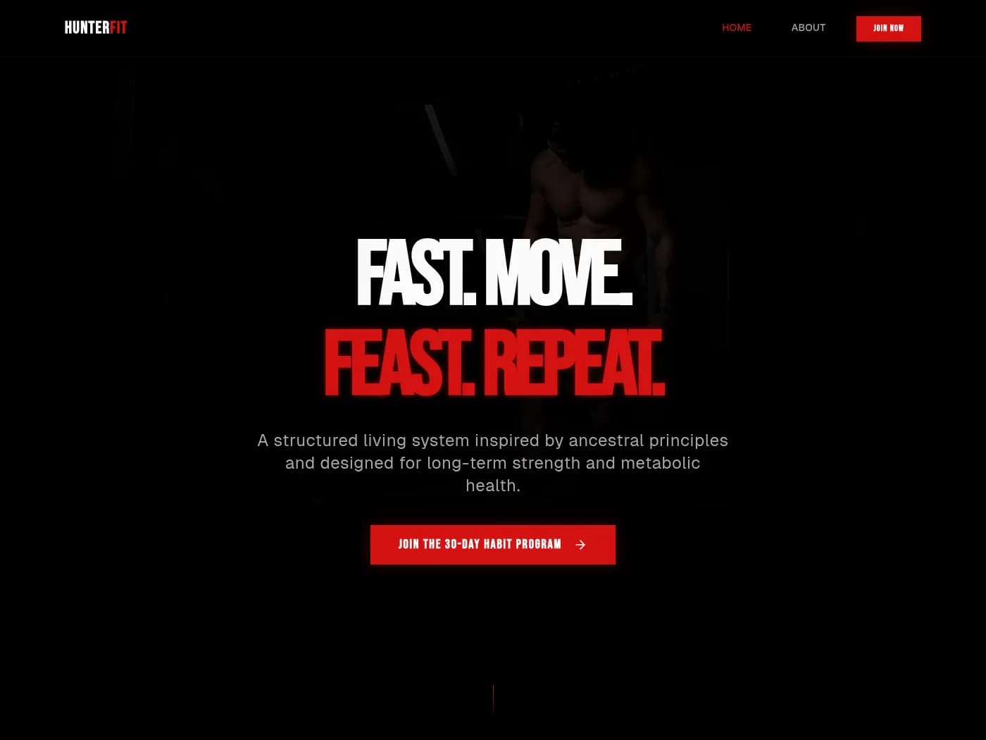 HunterFit Living Page