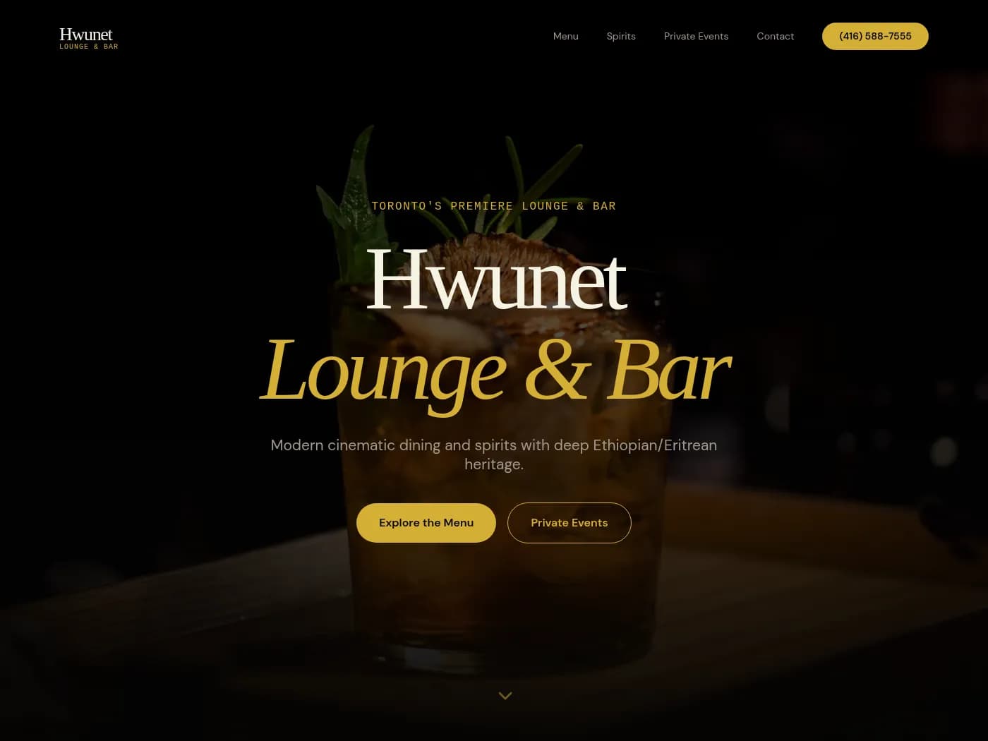 Hwunet Lounge 3D Menu Site