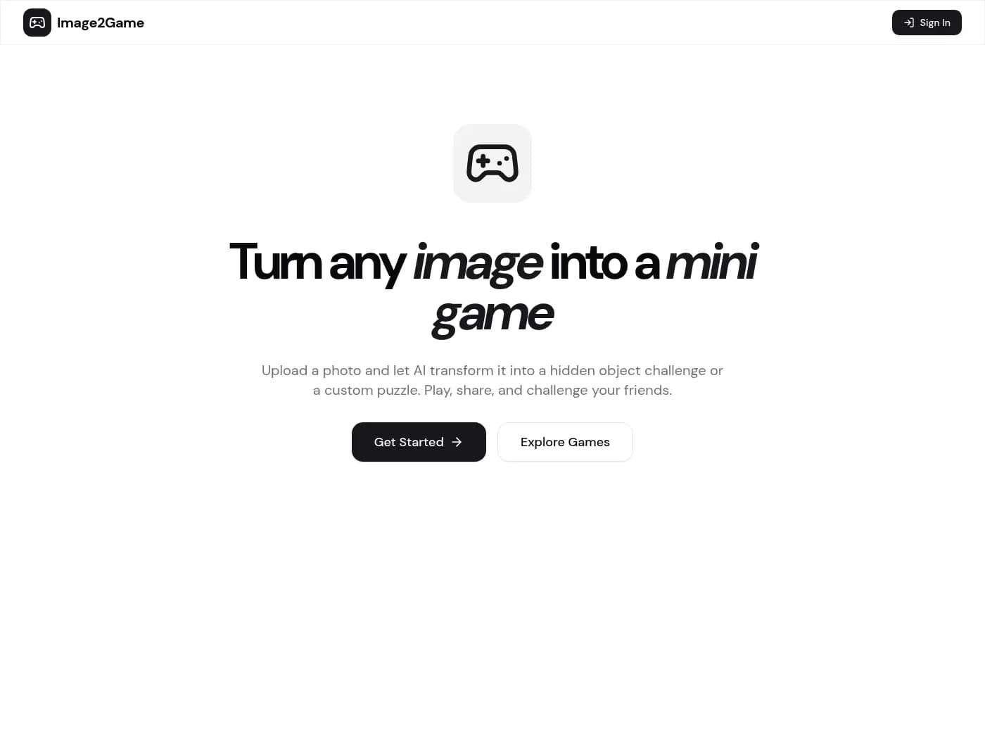 Image2Game