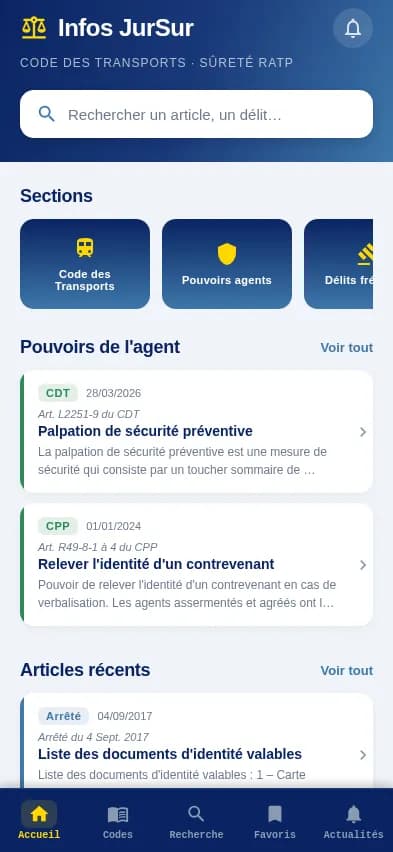 Infos JurSur Mobile