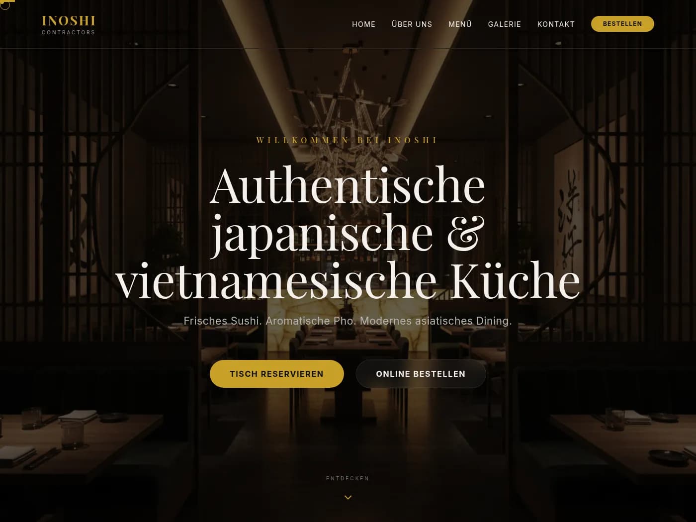 INOSHI Luxury Restaurant Site