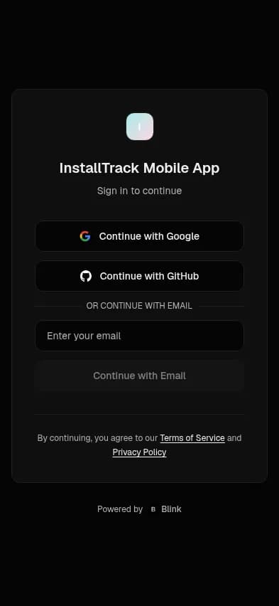 InstallTrack Mobile App