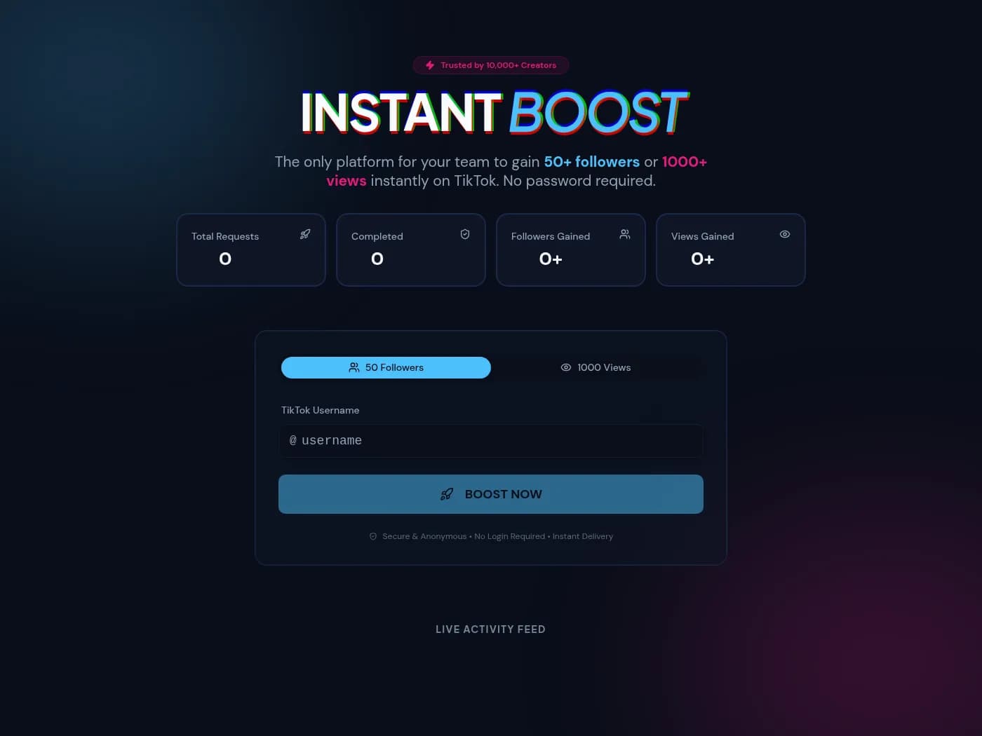 InstantFollower Boost