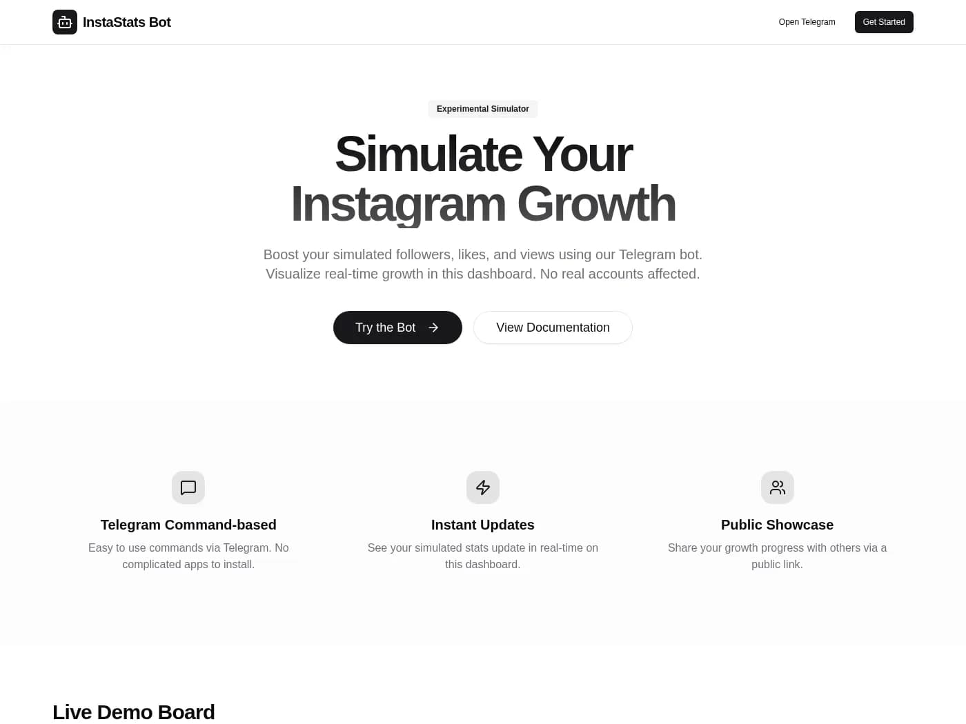 InstaStats Telegram Bot