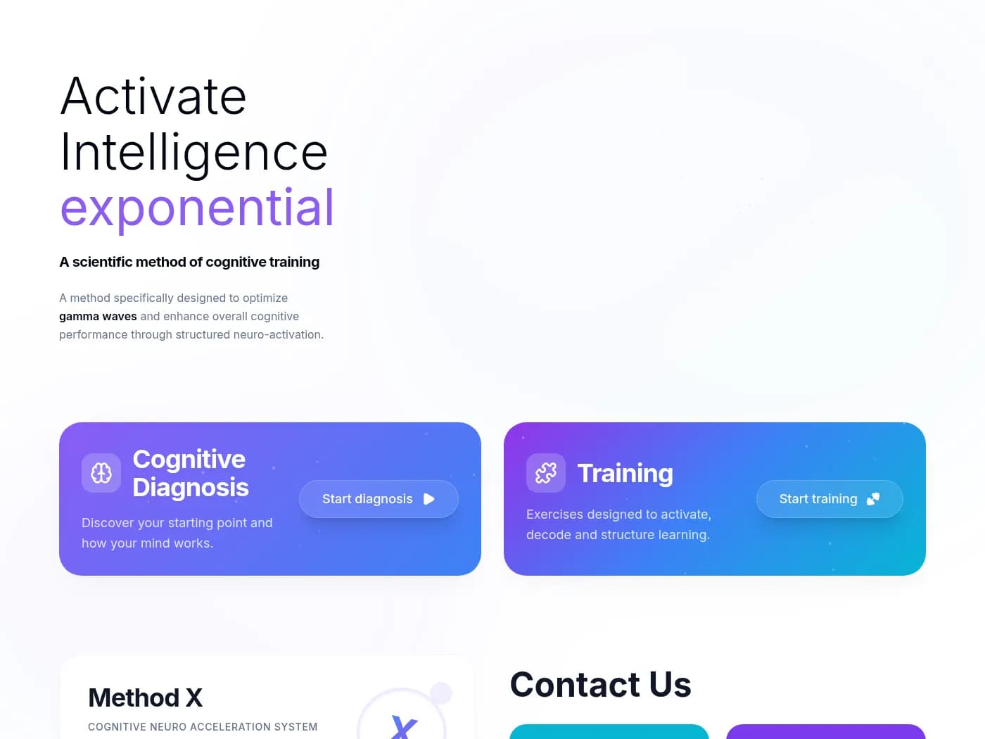 Exponential Intelligence Landing