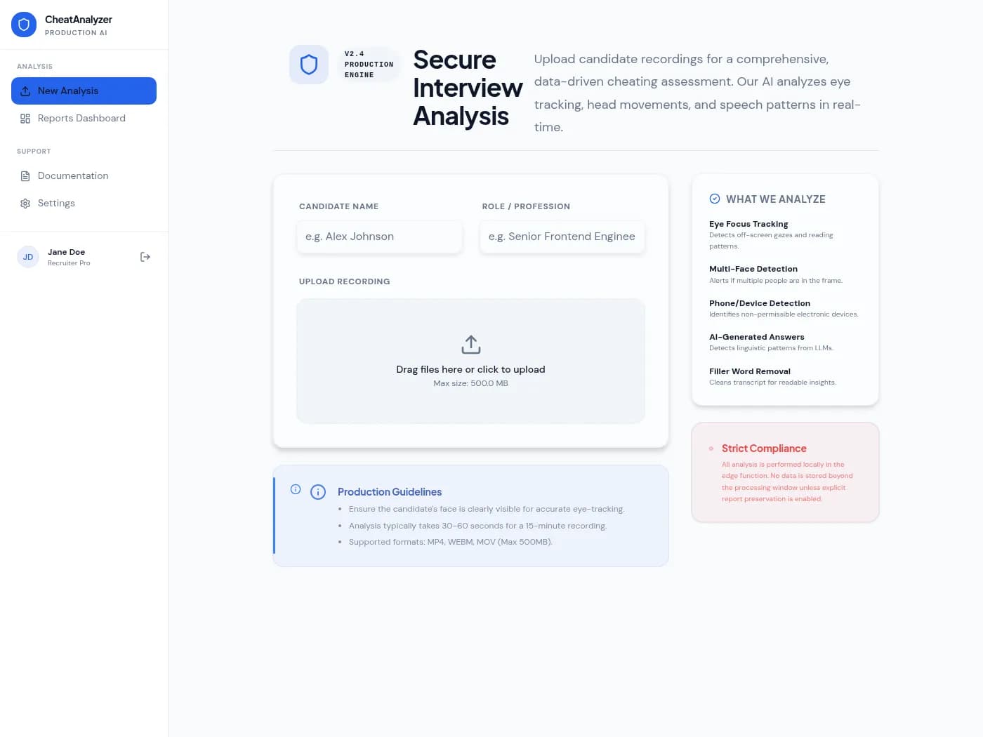 Interview Cheat Analyzer
