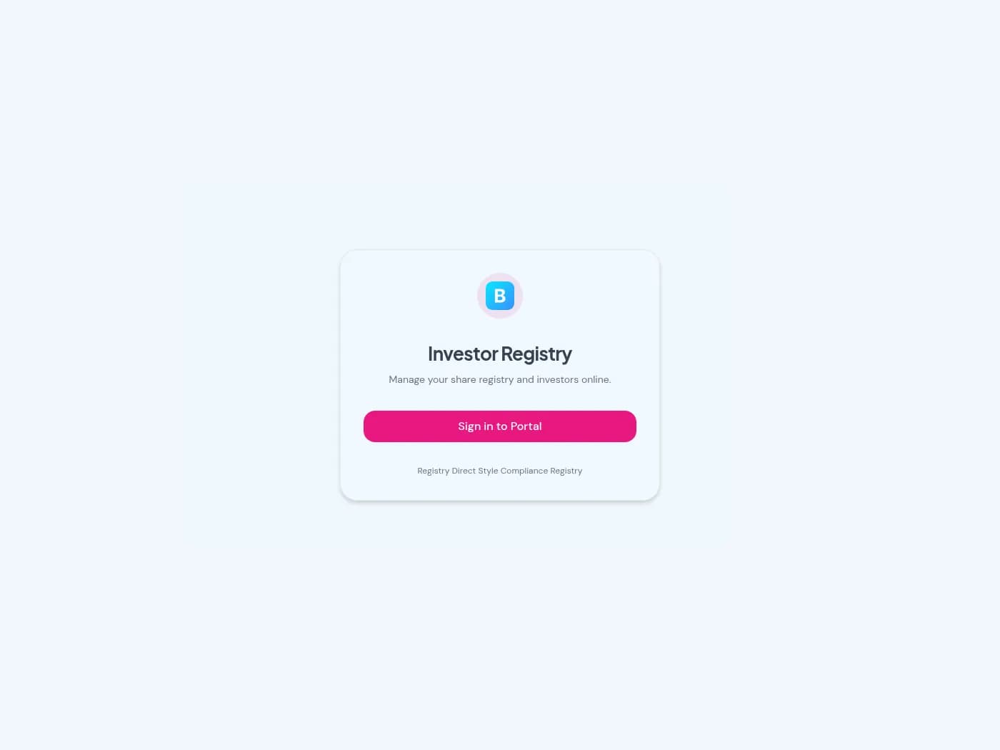 Investor Registry Platform