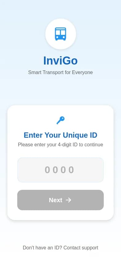InviGo – Smart Transport UI for Accessible Mobility