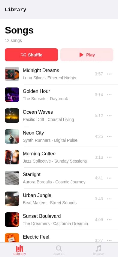 iOS Music Player
