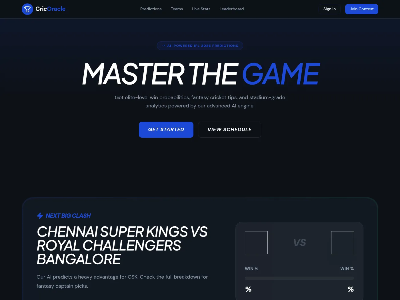 CricOracle: IPL Prediction Hub