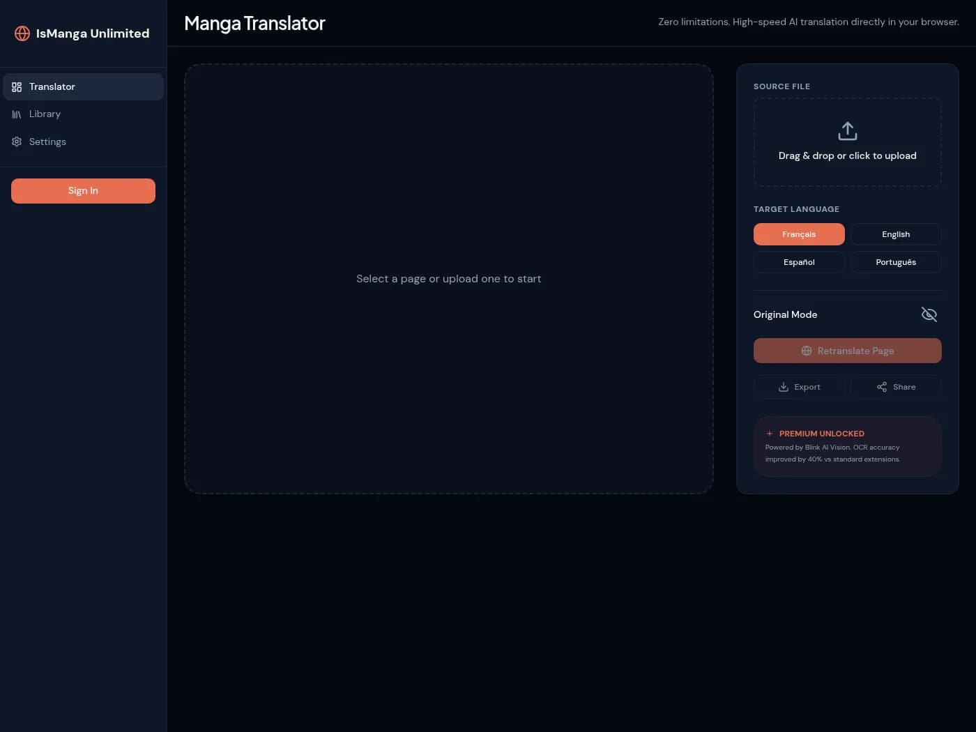 IsManga Extension Clone