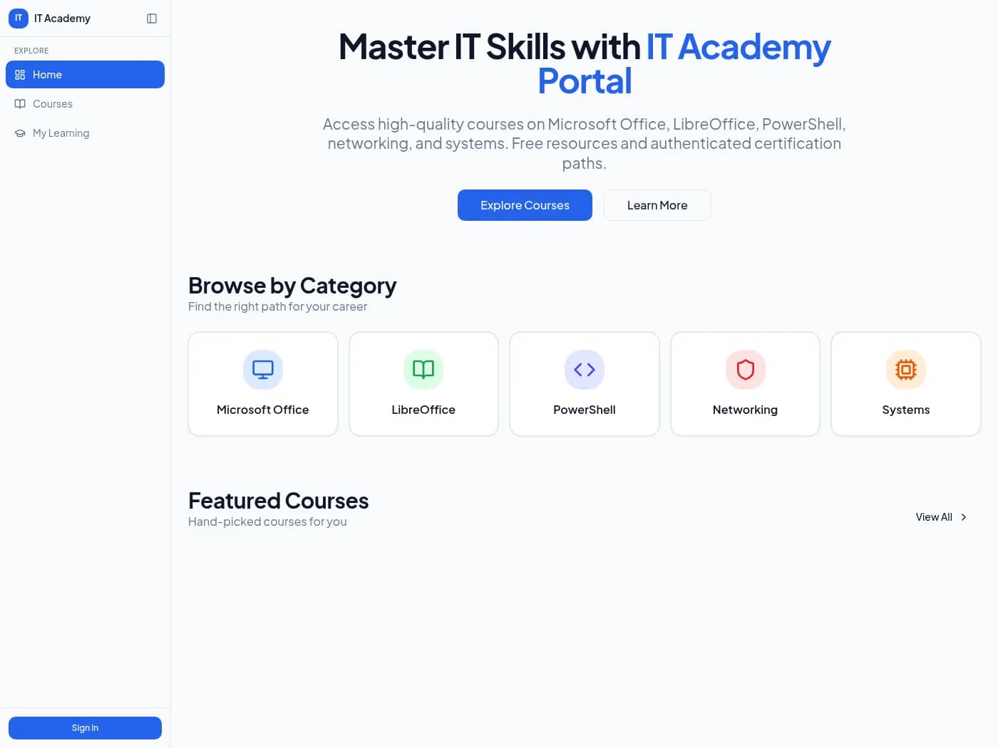 IT Academy Portal