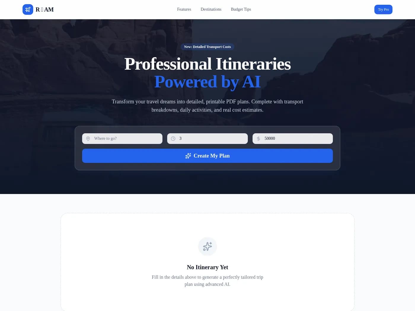 Travel Itinerary PDF Pro