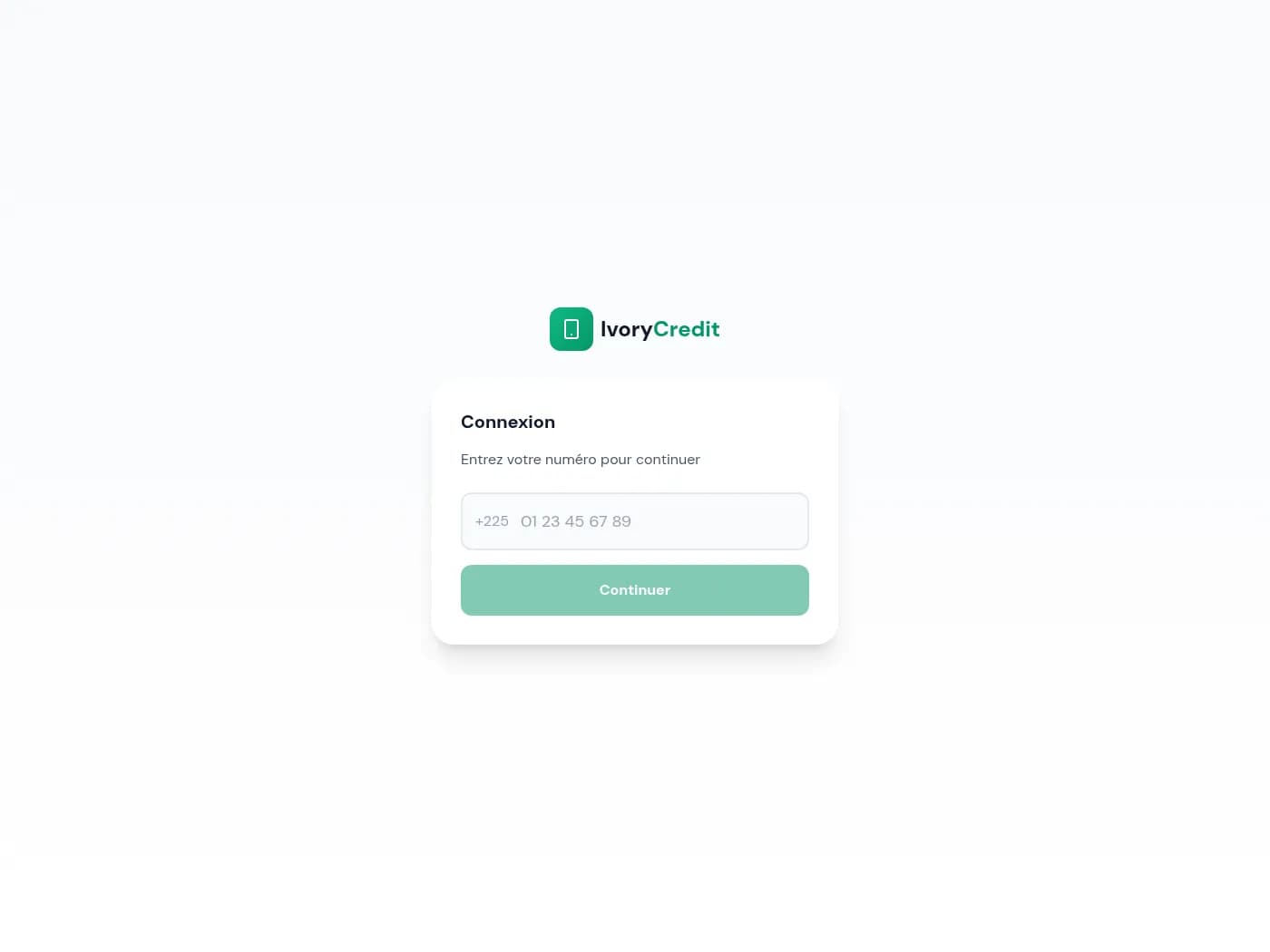 IvoryCredit Web Recharge