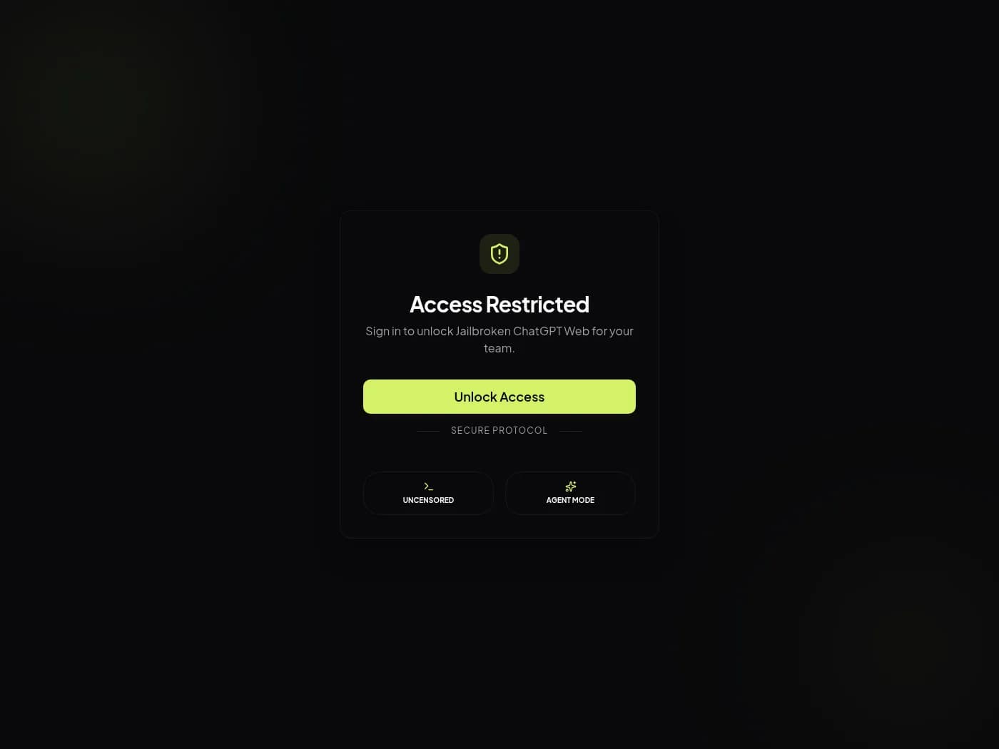 Jailbroken ChatGPT Web
