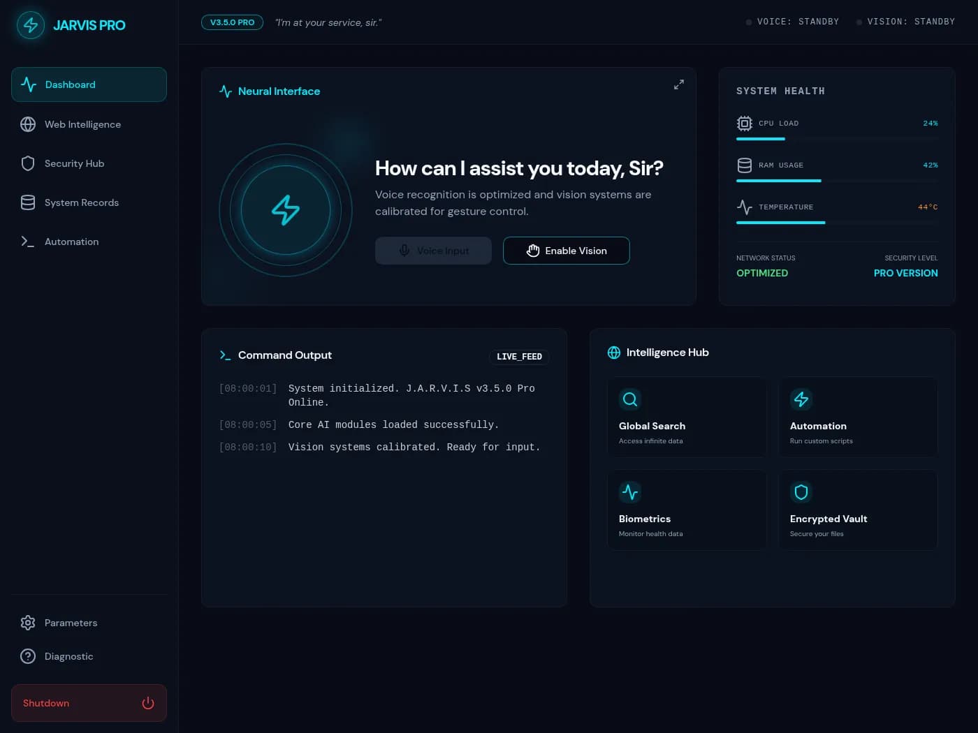 JARVIS 3.4 Pro Assistant