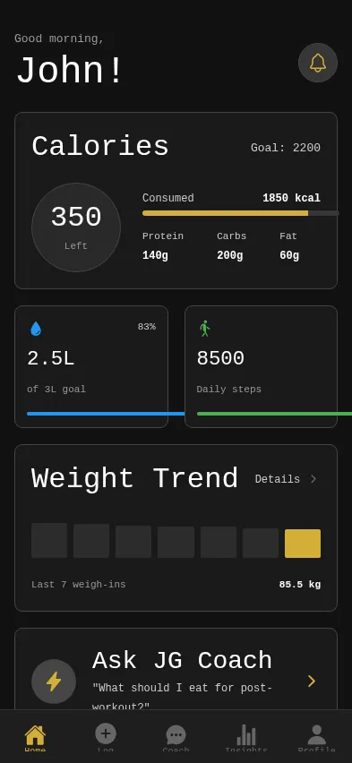 JG Fitness App