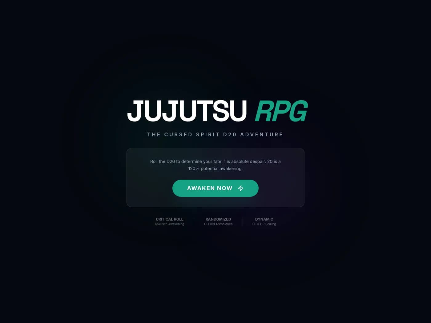 JJK D20 RPG Game