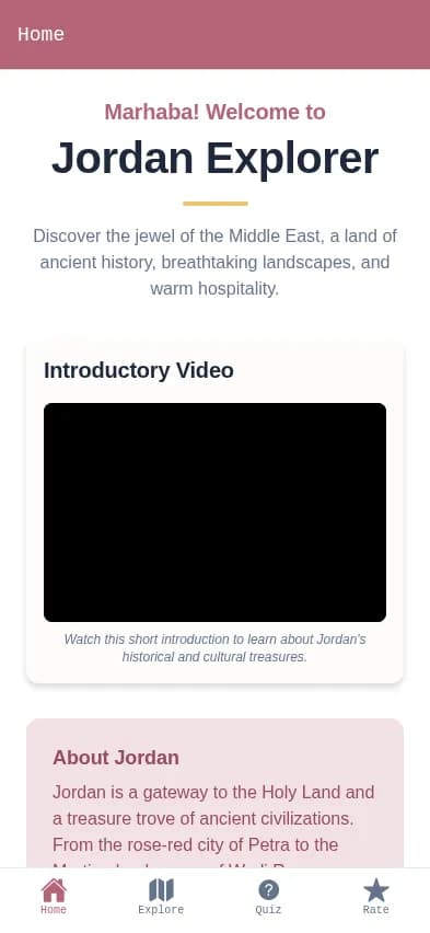 Jordan Explorer App