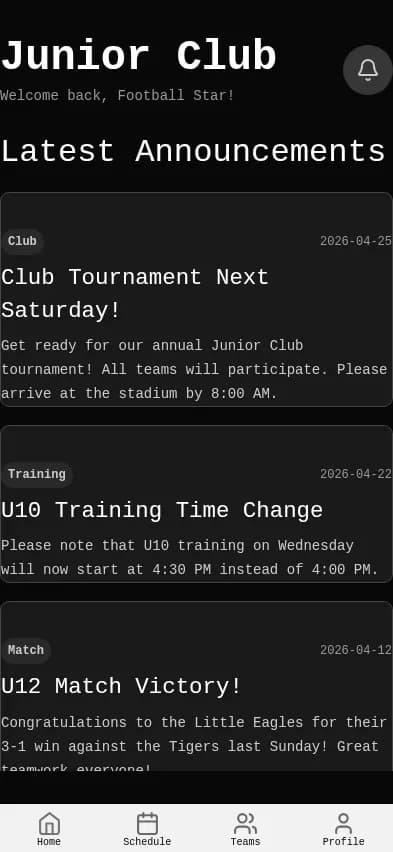 Junior Club Mobile