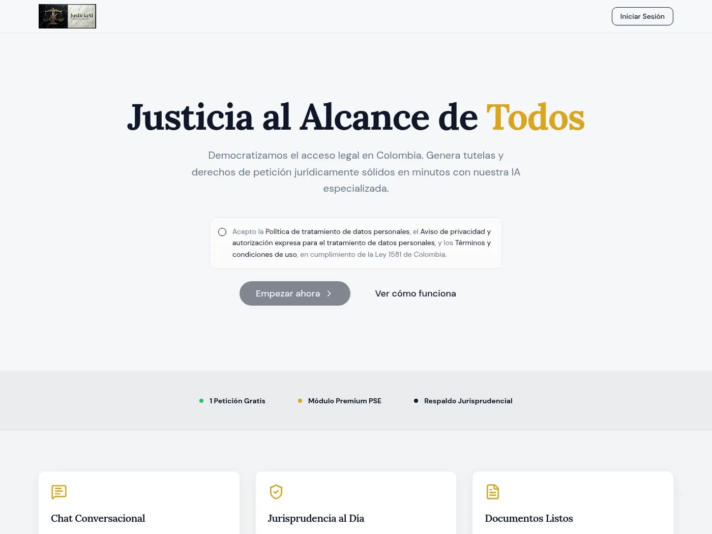 JusticiaAI Plataforma LegalTech