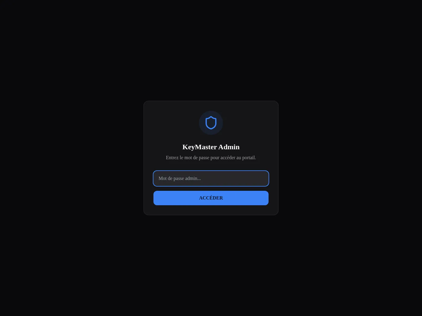 KeyMaster Admin Portal
