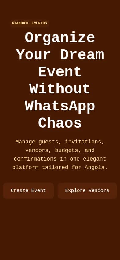 Kiambote Eventos Mobile
