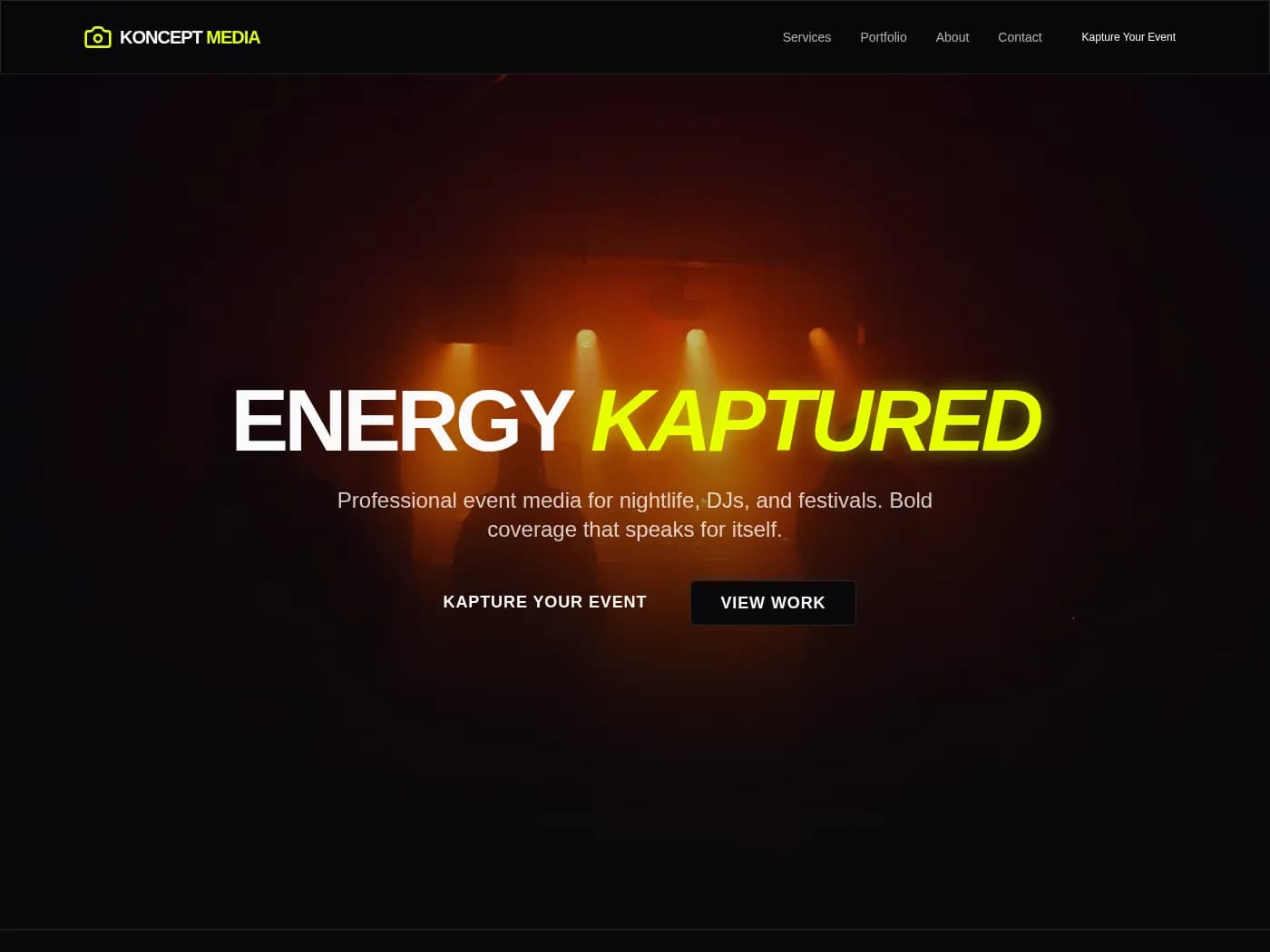 Koncept Kapture Website