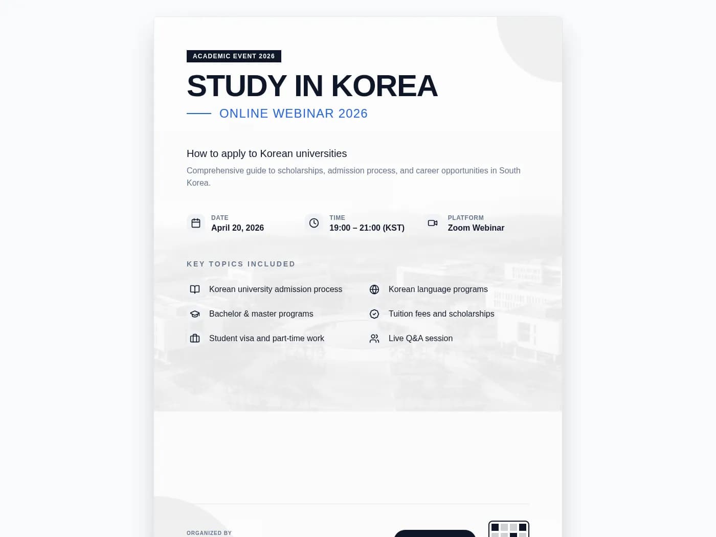 Study in Korea Poster