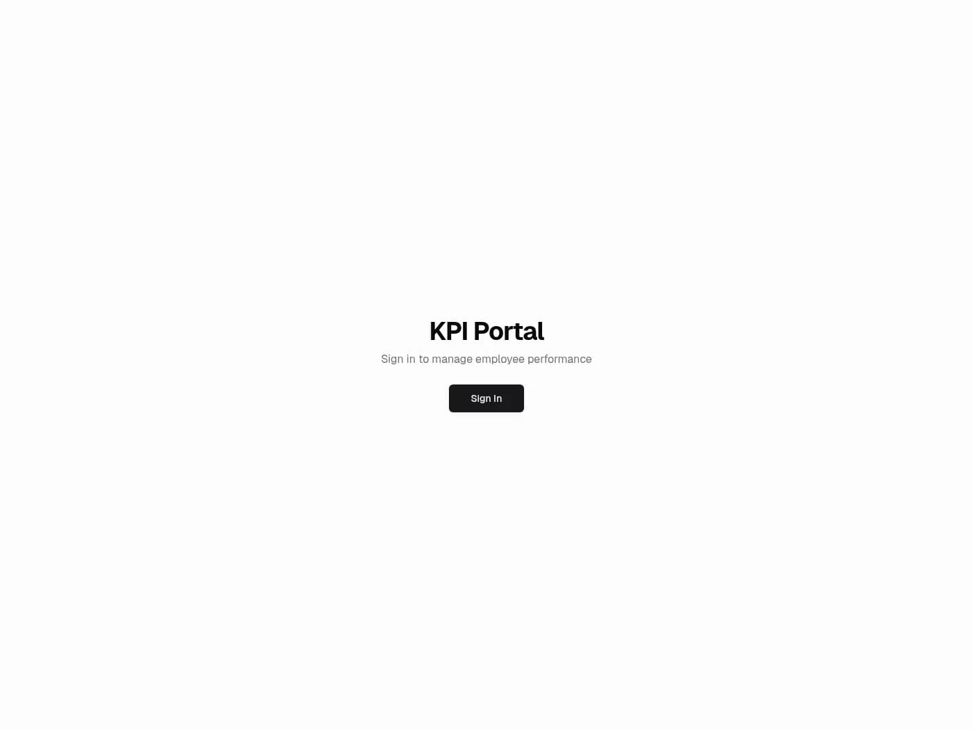 KPI Review Portal