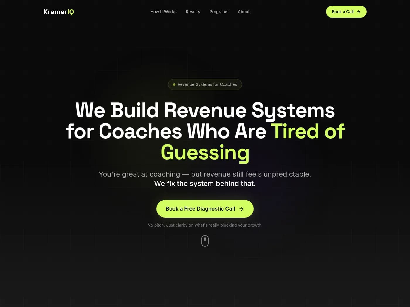 KramerIQ Revenue Homepage